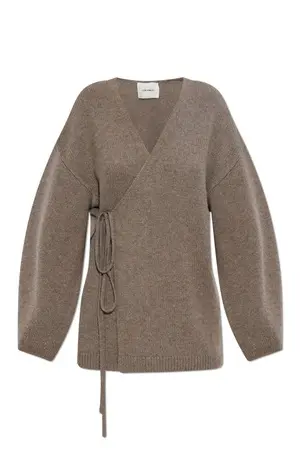 LISA YANG Tie-front Wrap Cardigan - Brown