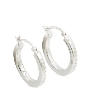 MAISON MARGIELA Numeric Logo Engraved Hoop Earrings