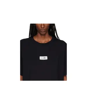 MAISON MARGIELA Numeric Logo Engraved Hoop Earrings