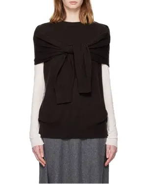 LISA YANG Othelia Cut-out Sweater - Black
