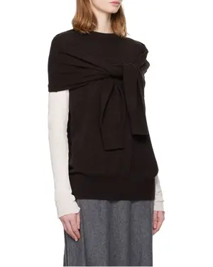 LISA YANG Othelia Cut-out Sweater - Black