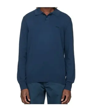 Hugo Boss Logo-embroidered Buttoned Polo Top