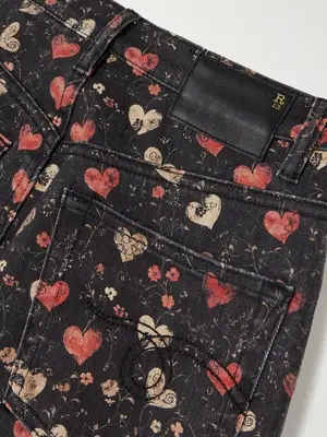 R13 Jane Printed Mid-rise Jeans