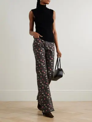 R13 Jane Printed Mid-rise Jeans - No