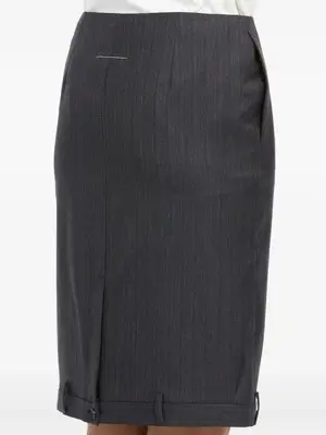 MAISON MARGIELA Pinstriped Midi Skirt