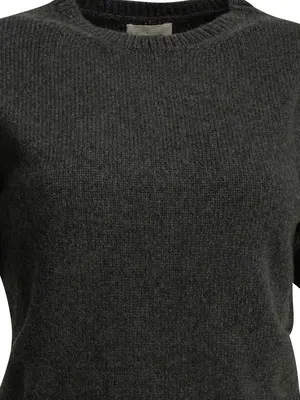 Khaite Golden Short-sleeve Knitted Jumper - Black