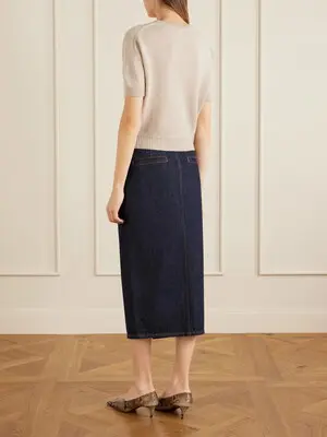 Khaite Golden Short-sleeve Knitted Jumper - Tan