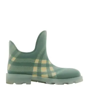 Burberry Checkered Round Toe Ankle Boots