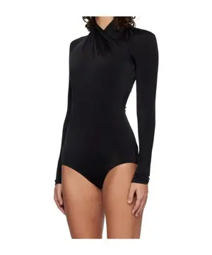 MUGLER Long Sleeve Draped Top