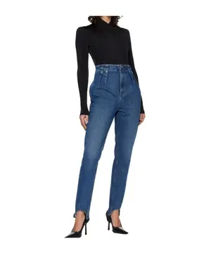 MUGLER Long Sleeve Draped Top