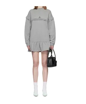 SHUSHU/TONG Long Sleeve Dress With Pleated Details