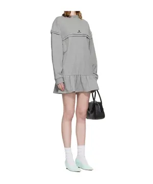 SHUSHU/TONG Long Sleeve Dress With Pleated Details