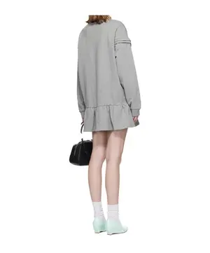 SHUSHU/TONG Long Sleeve Dress With Pleated Details