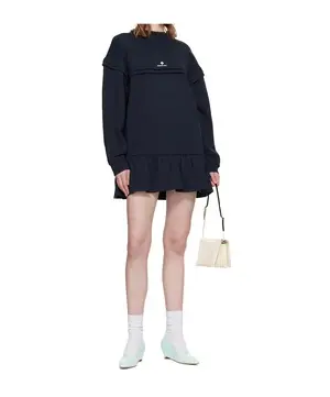 SHUSHU/TONG Long-sleeved Pleated Dress