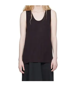 Studio Nicholson Round Neck Vest - Black Grape