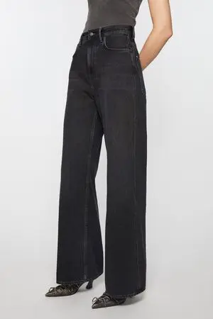 Acne Studios Relaxed Fit Flared Jeans - Black