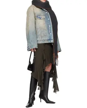 Acne Studios Logo Patch Fringed-edge Scarf