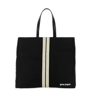 Palm Angels Logo Printed Shoulder Bag - Black