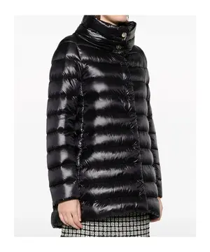 Herno Quilted Down Jacket With Stand Collar - Black