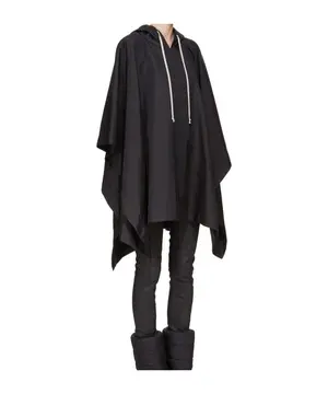 Rick Owens Cotton Hooded Cape