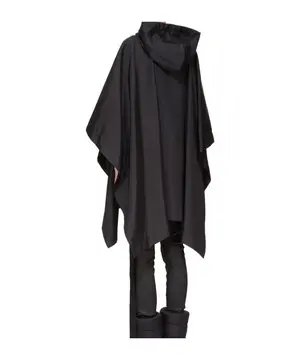 Rick Owens Cotton Hooded Cape
