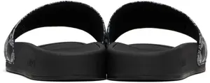Amiri Logo Plaque Slip-on Slides - Black
