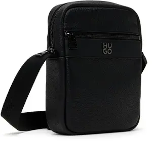 Hugo Boss Logo Plaque Zip-up Messenger Bag