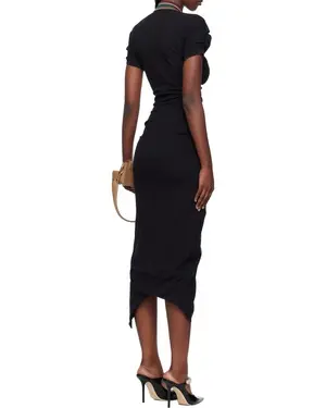 VIVIENNE WESTWOOD Asymmetrical Hem Polo Dress - Black