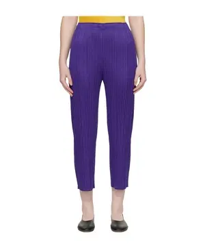 PLEATS PLEASE BY ISSEY MIYAKE Pleated Casual Pants - Purple