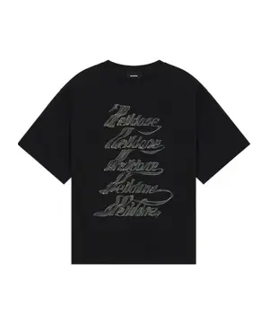 We11Done Printed Crewneck T-shirt - Black
