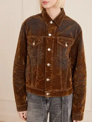 Acne Studios Flocked Denim Jacket