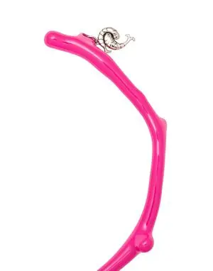 Emilio Pucci Bronze Choker Necklace With Brand Logo Charm