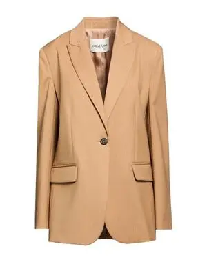 OTTOD'AME Polyester, Virgin Wool, Elastane Blazer - Camel