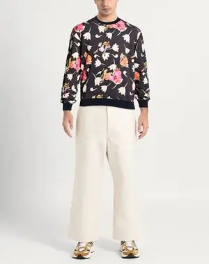 JOHNNY LAMBS French Terry Floral Print Crewneck Sweatshirt