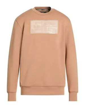 LA MARTINA Cotton Blend Sweatshirt With Embossed Logo - Camel