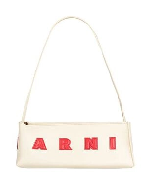 Marni Leather Shoulder Bag With Appliqués - White