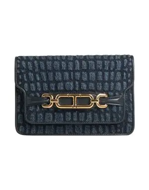 TOM FORD Medium Denim And Calfskin Clutch