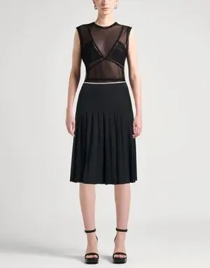 Thom Browne Midi Skirt In Virgin Wool And Silk