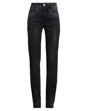 High Skinny Jeans With Designer Plaque