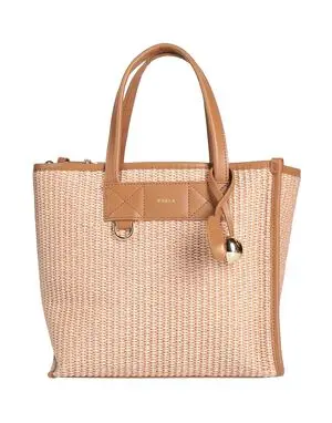 Furla Shopper Bag In Raffia And Leather