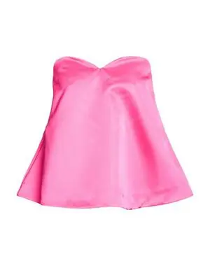 SEMICOUTURE Strapless Sweetheart Neckline Tube Top - Fuchsia