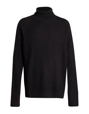 JACK & JONES Ribbed Turtleneck Sweater - Black