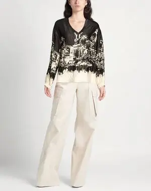 SHIRTAPORTER Viscose V-neck Long Sleeve Top