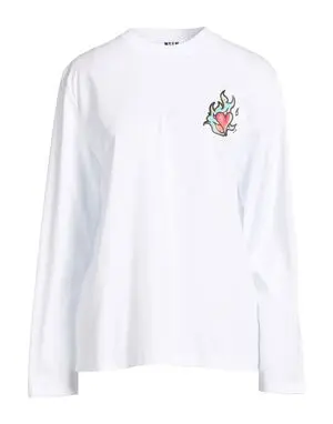 MSGM Long Sleeve T-shirt With Heart Graphic