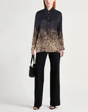 Just Cavalli Leopard Print Satin Shirt