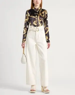 Versace Printed Satin Button-up Shirt