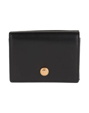 Versace Woman Wallet Khaki Size - Calfskin Black