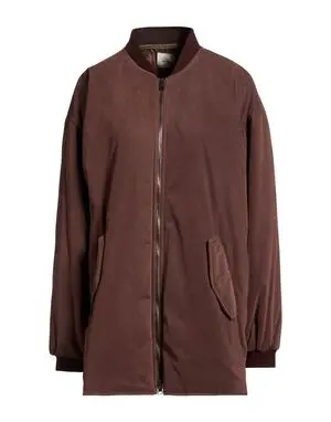 ALYSI Chocolate Polyester Coat