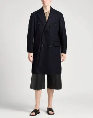 PAOLO PECORA Double-breasted Wool Blend Coat