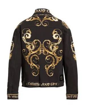 Versace Denim Jacket With Signature Print